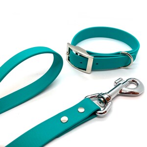 Teal Biothane Dog Collar - Waterproof Dog Collar - Etsy UK