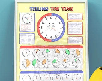 Tell the Time Chart - Etsy