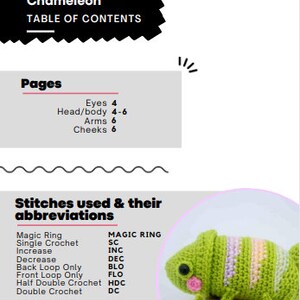 Chameleon Reptile Amigurumi Crochet Pattern - PDF Digital File Tutorial ...