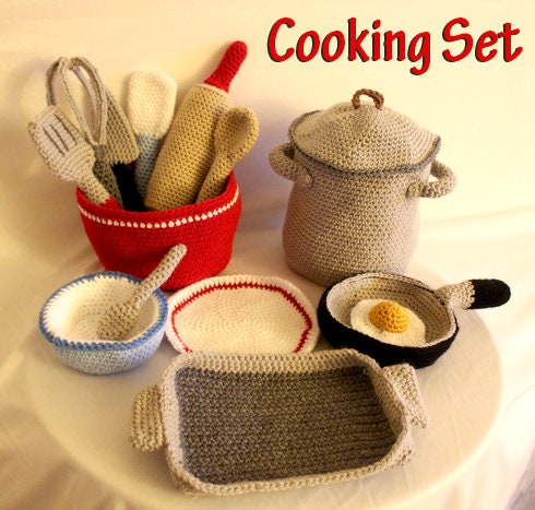 Cooking Kitchen Play Set Crochet Pattern | Etsy Canada