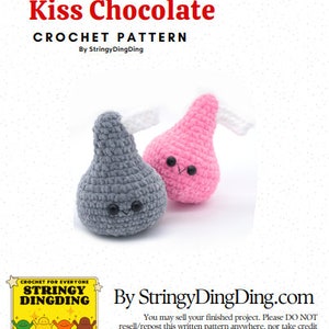 Chocolate Kisses Candy Food Amigurumi Valentines Day Crochet Pattern ...