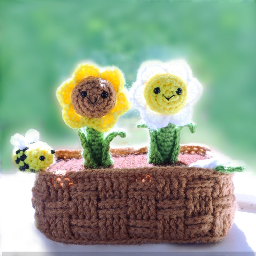 Basket of Flowers Amigurumi Plant Crochet Pattern - PDF Digital File ...