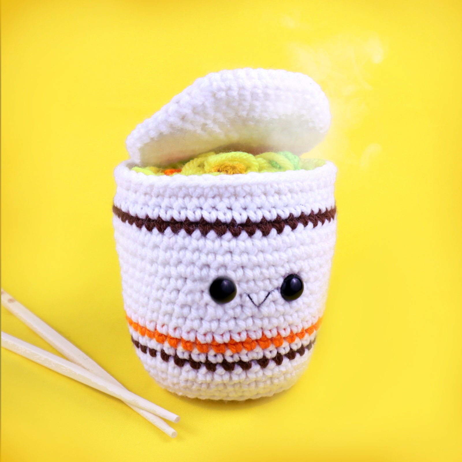 Cup of Ramen Noodles Amigurumi Asian Food Crochet Pattern | Etsy