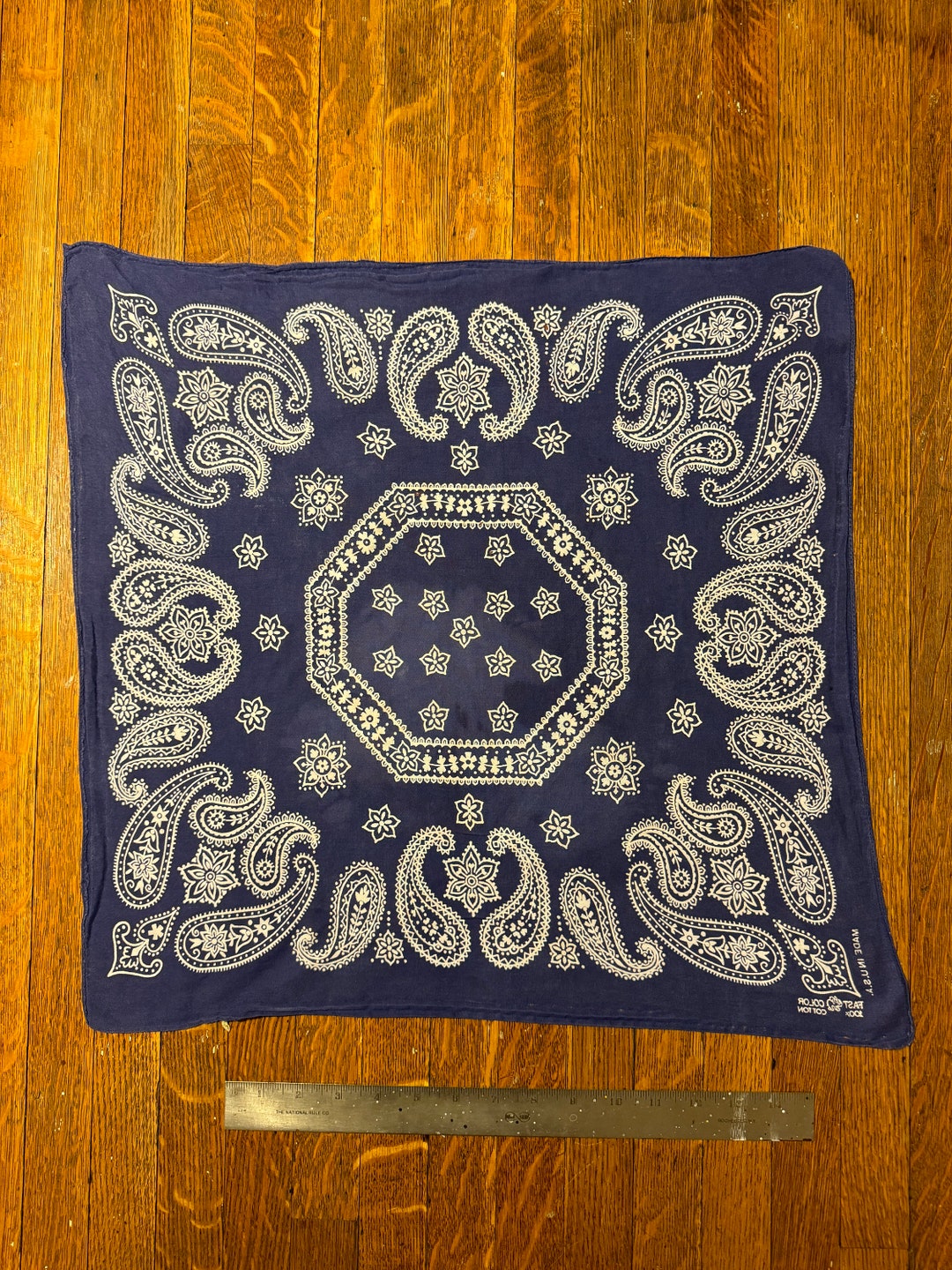 1970's Vintage Indigo Elephant Brand Bandana With Paisley Pattern - Etsy