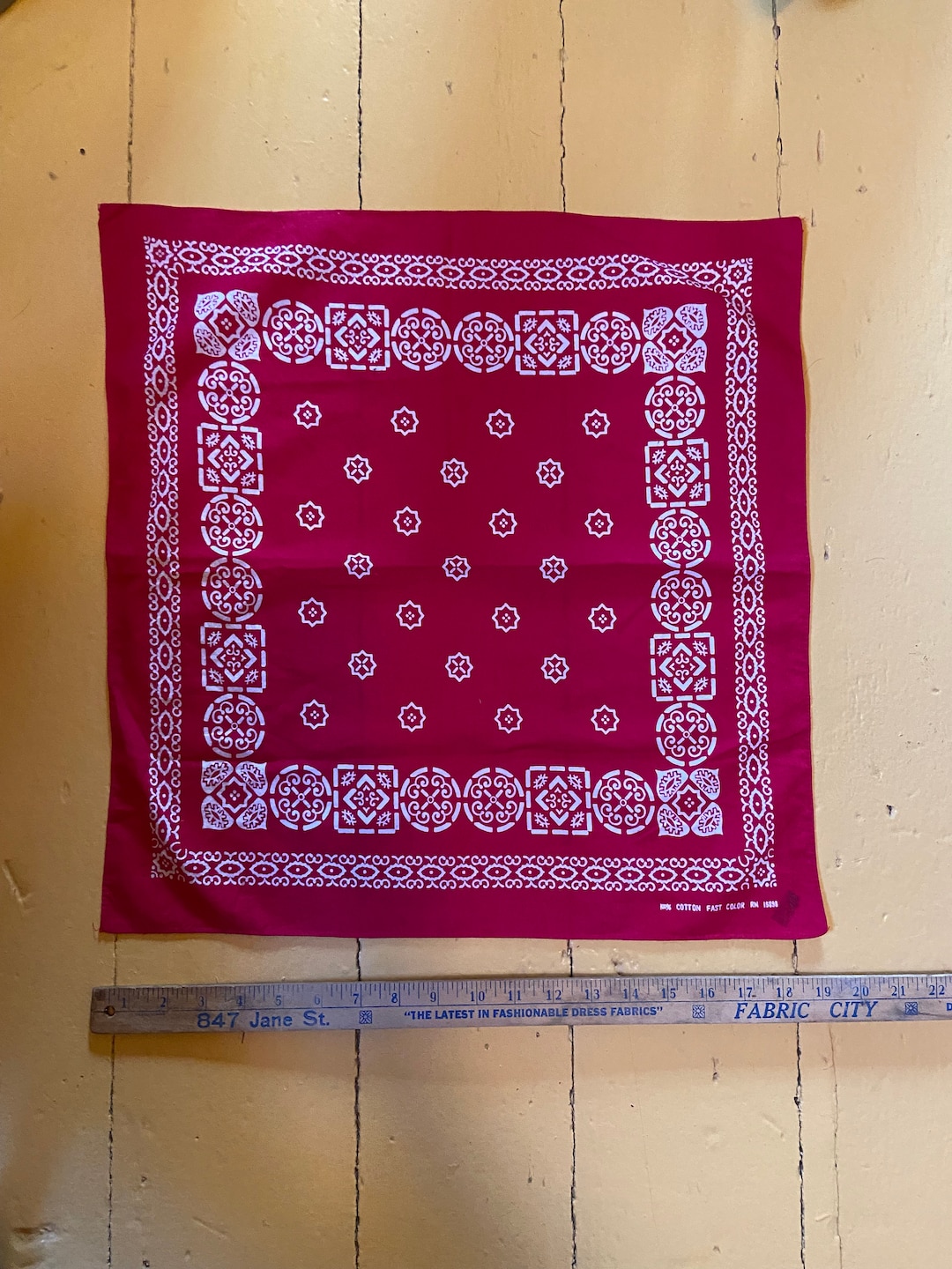 Vintage 1980's All Cotton Bandana - Etsy