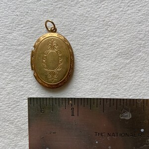 Vintage 1960's Deadstock Brass Embossed One Sided Oval Locket - Etsy