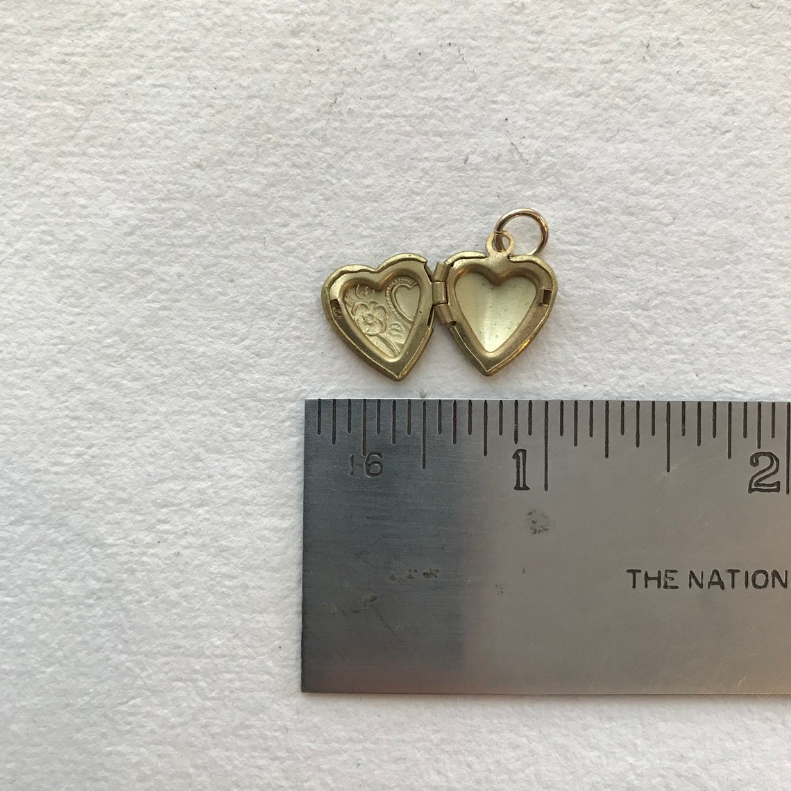 Vintage Brass Locket Heart With Floral Design 1.2cm X - Etsy