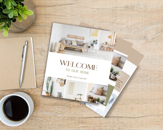 Airbnb Rental Welcome Guide Template VRBO Rental Home Guide | Etsy