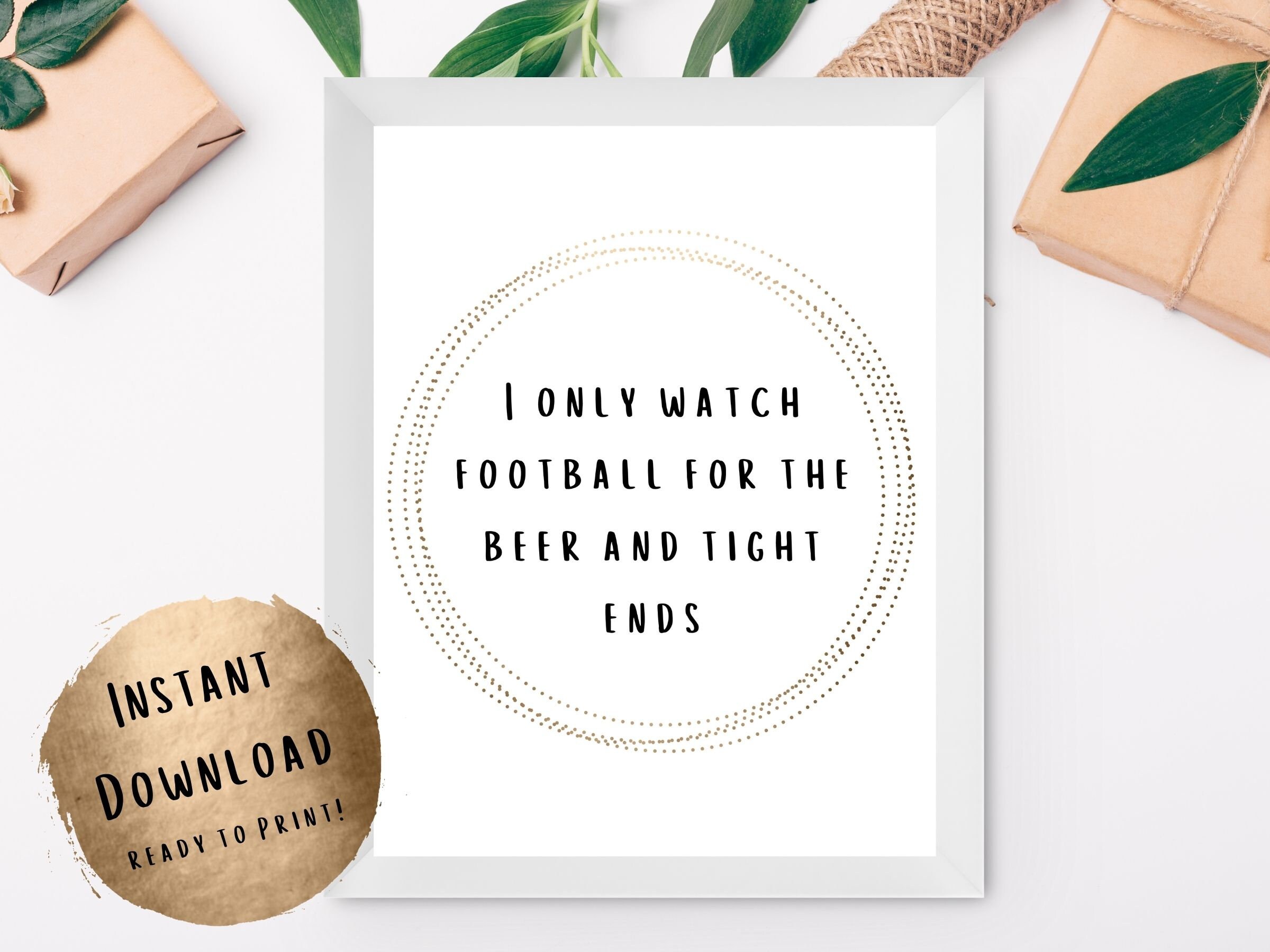 Funny Football Decor - Printable Instant Decor Gift - Etsy