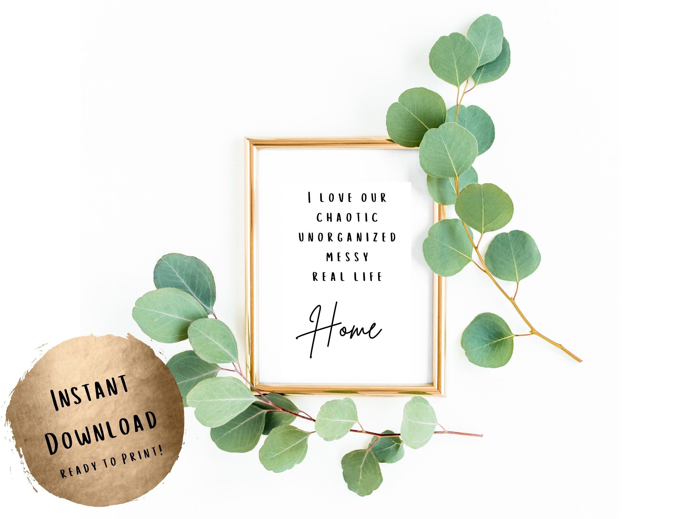 Messy House Wall Art Printable Instant Decor & Gift - Etsy