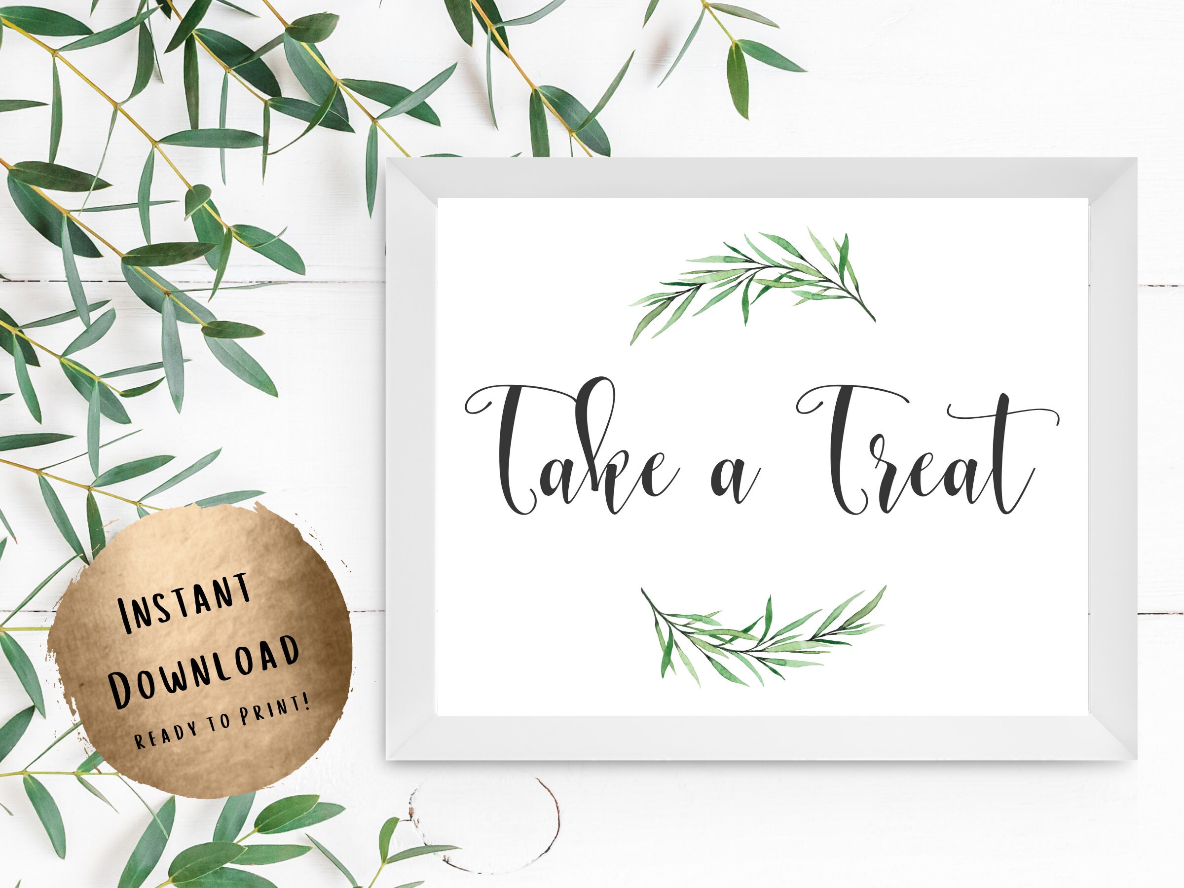 Take a Treat Wedding Sign Printable - Etsy