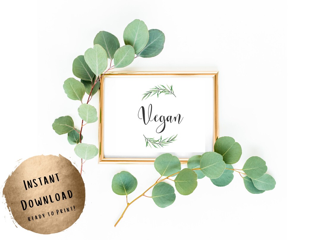 Vegan - Wedding Sign Printable - Etsy
