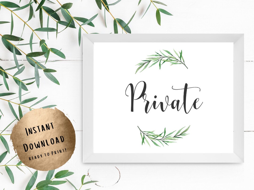 Private Sign | Office Sign | Private | Printable Sign | Private Office ...