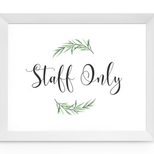 Staff Only Sign - Etsy