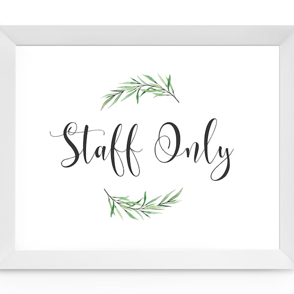 Staff Only Sign - Etsy