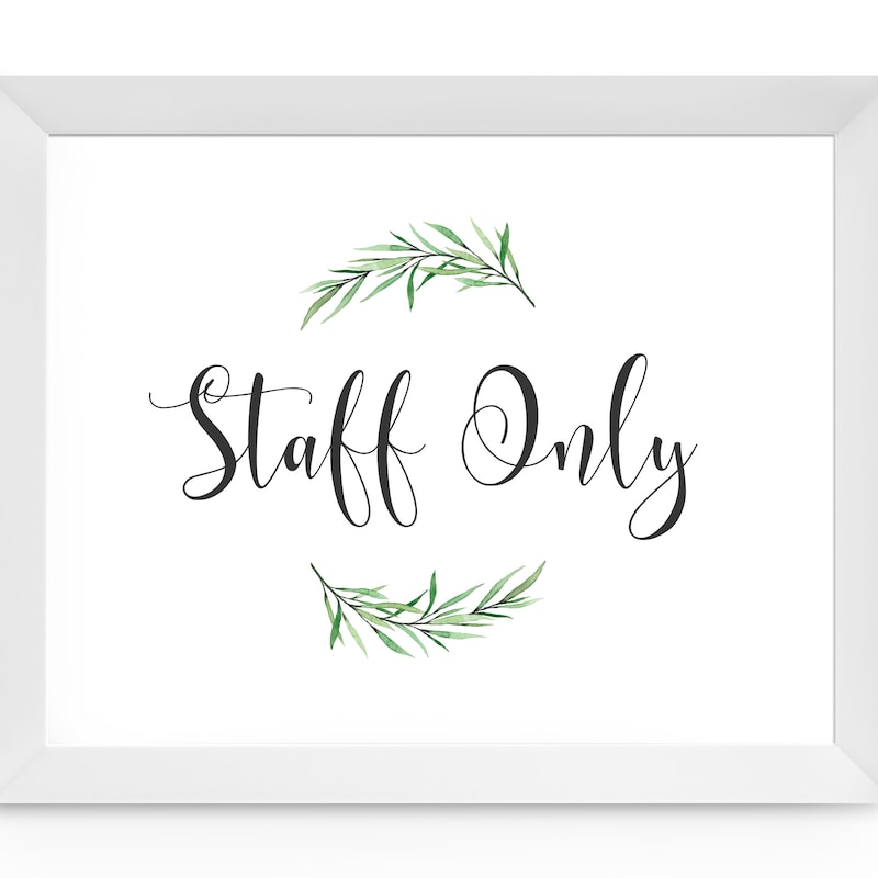 Staff Only Sign - Etsy