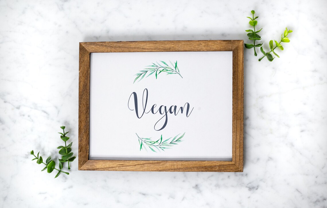Vegan Wedding Sign Printable - Etsy