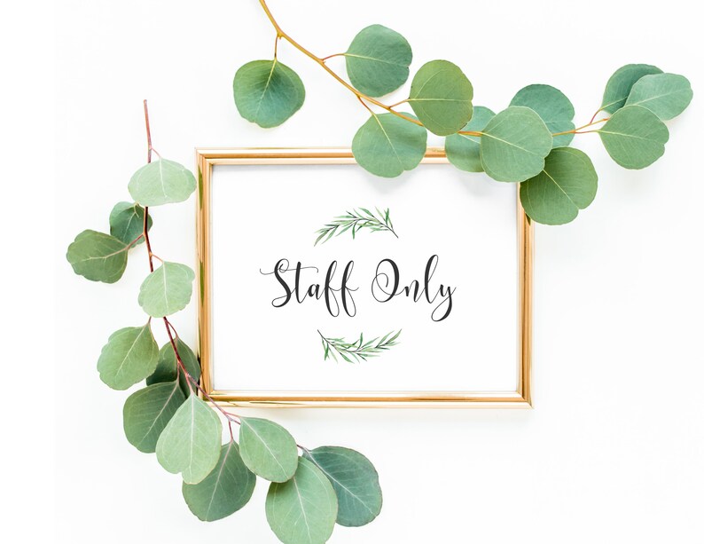 Staff Only Sign - Etsy