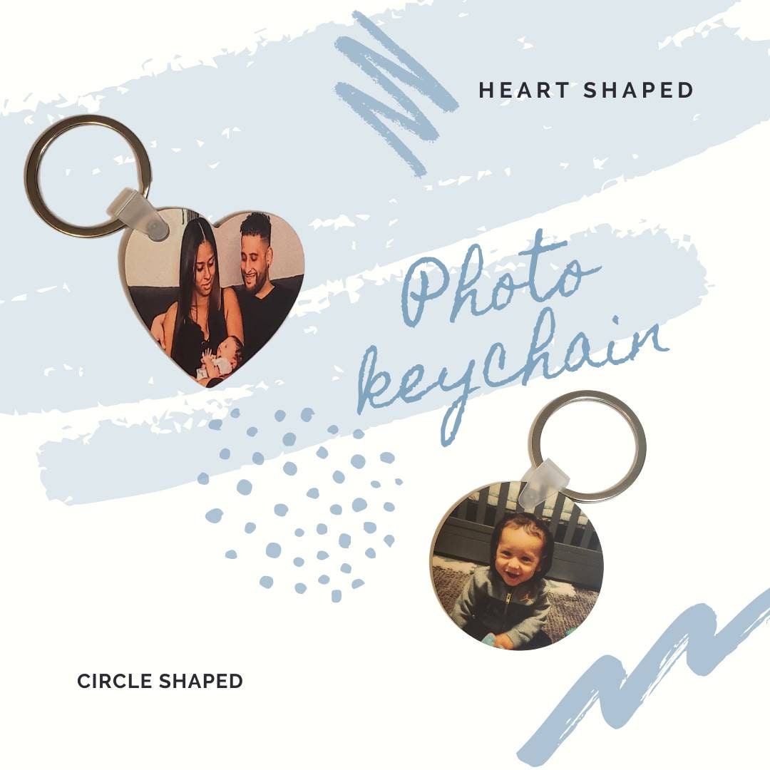 Customizable Photo Keychain. Double-sided Photo Keychain. - Etsy