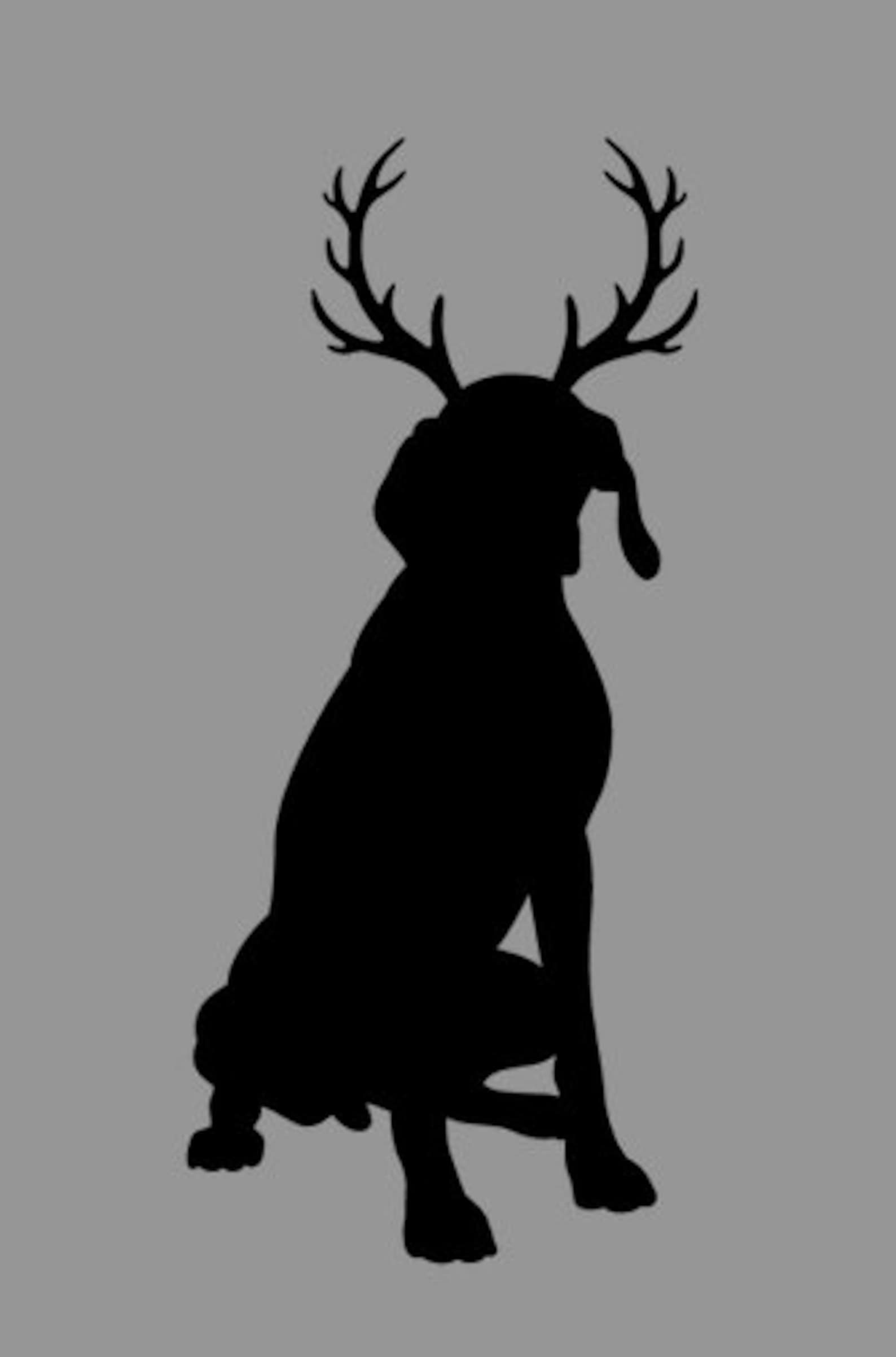 German Shorthaired Pointer GSP Clipart - Reindeer Antlers - Etsy