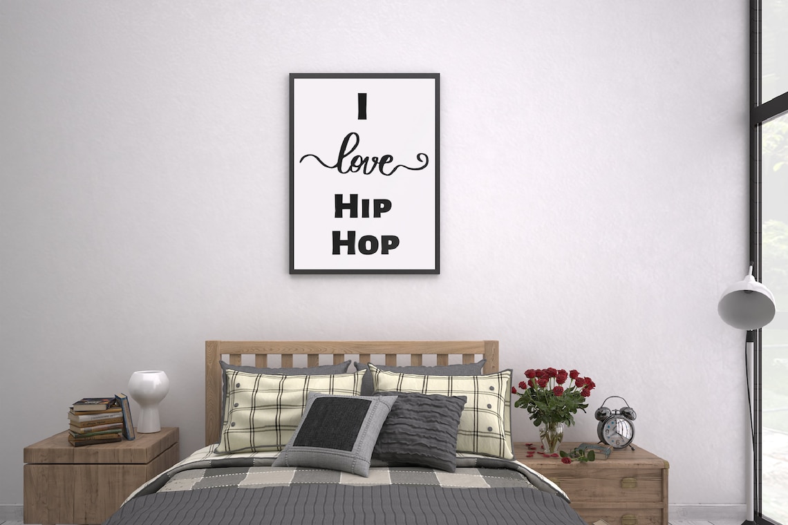 I Love Hip Hop Printable Poster Instant Download Poster Rap Wall Art ...