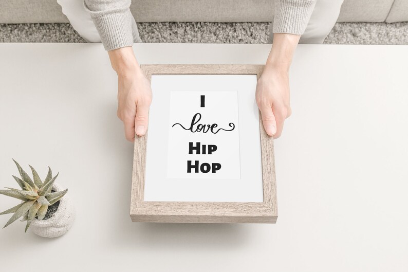 I Love Hip Hop Printable Poster | Instant Download Poster | Rap Wall ...