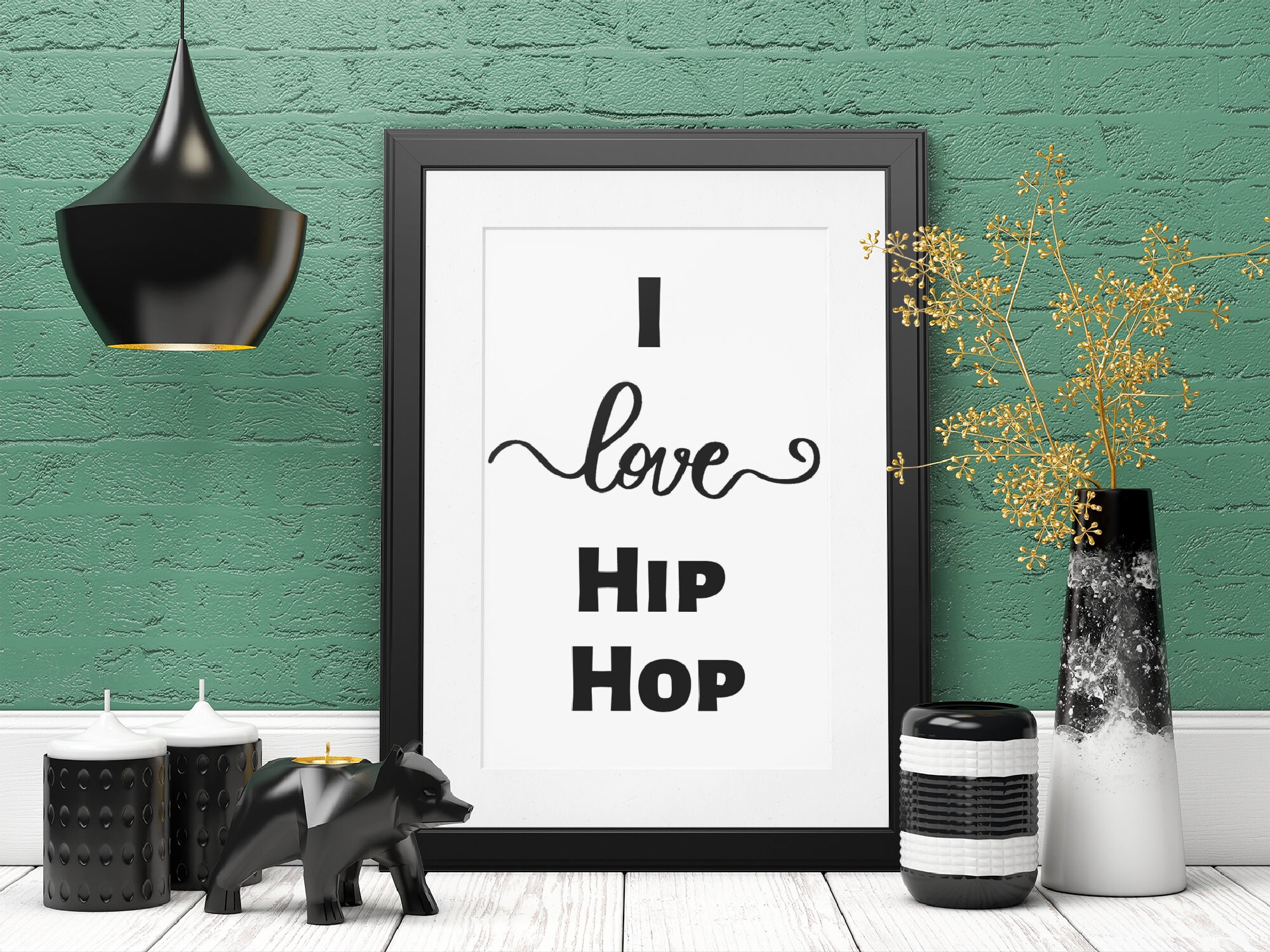 I Love Hip Hop Printable Poster Instant Download Poster Rap Wall Art ...