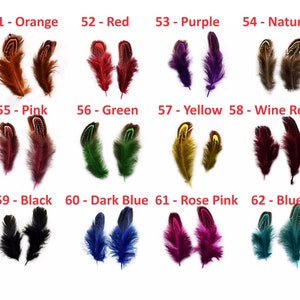 62 Style of Natural Real Feathers Pheasant Chicken Rooster Trimmings ...