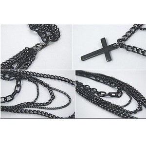 Women's Multi-layer Cross Necklace Metal Chain Retro Fashion Jewellery ...