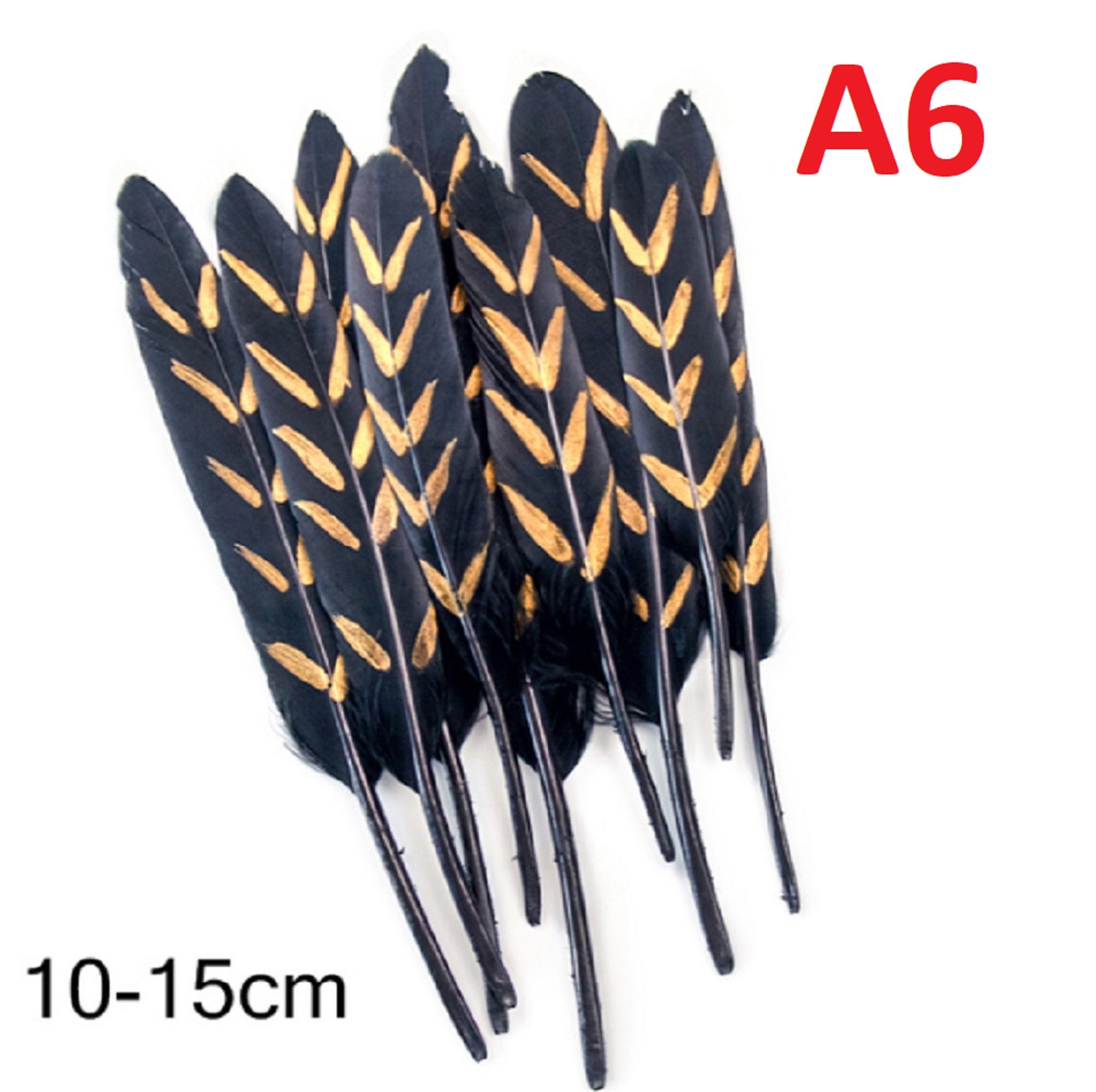 Black & Gold Goose Real Feathers Patterns Arts Craft Hats - Etsy UK