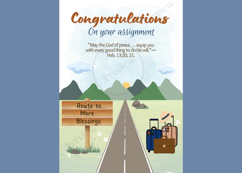 Congratulations on Your Assignment 5 X 7 Card - Download & Print - Etsy