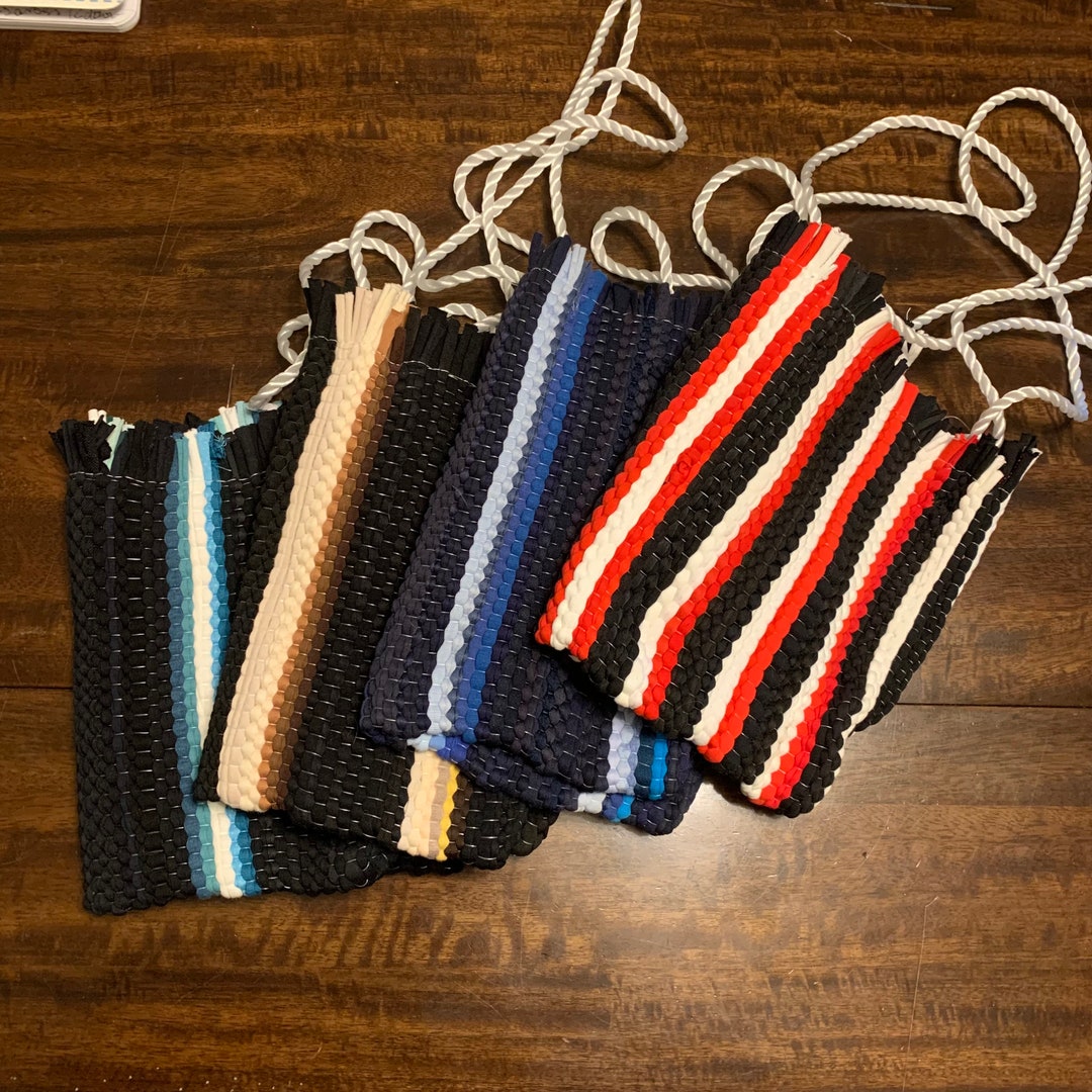 Striped Tote Bag With Rope Handles – Handmade - Etsy