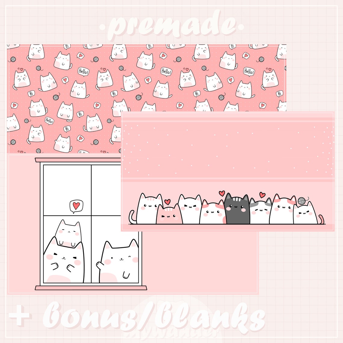 Lovely Cats Twitch Overlay Package - Etsy
