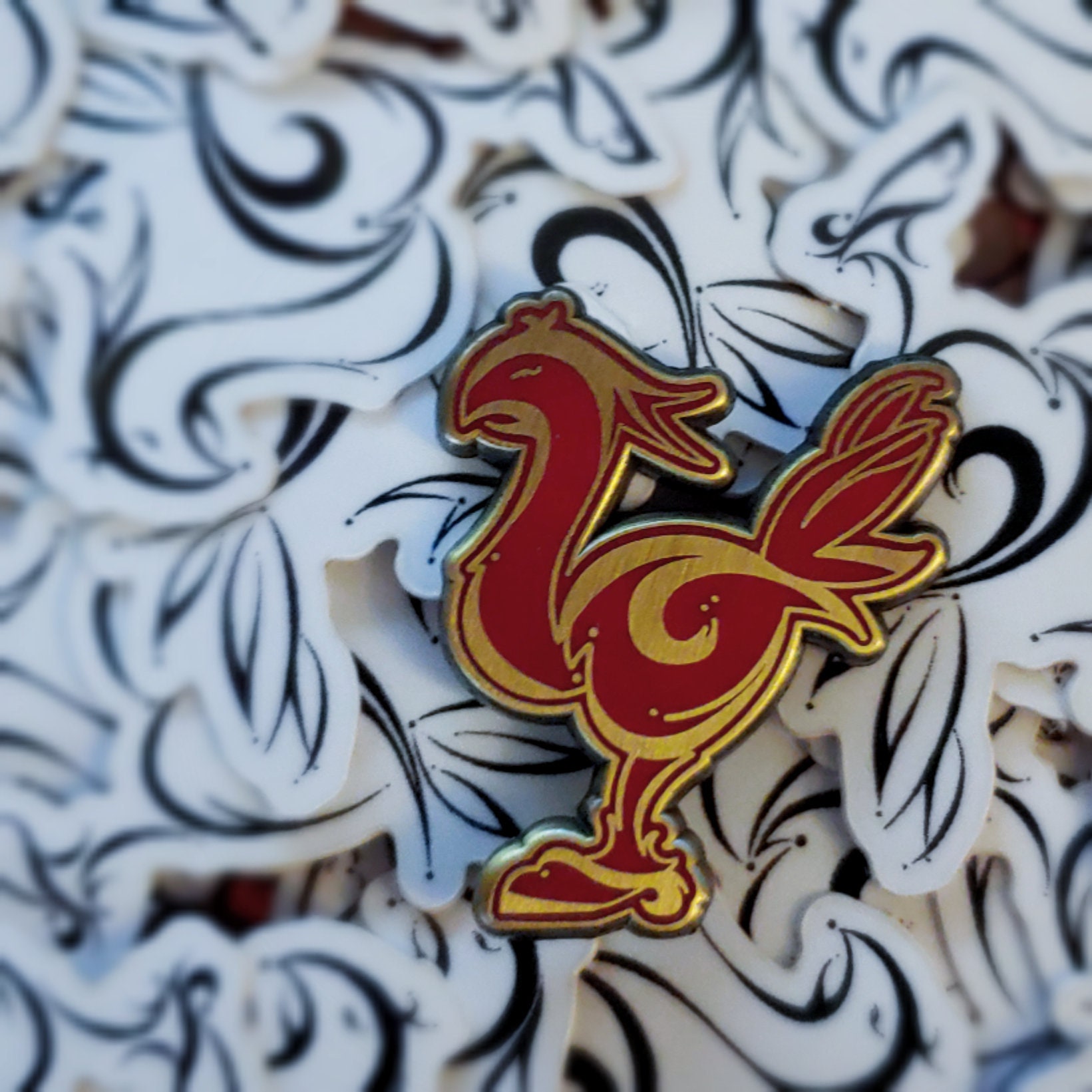 Red Chocobo Mini Pin - Etsy