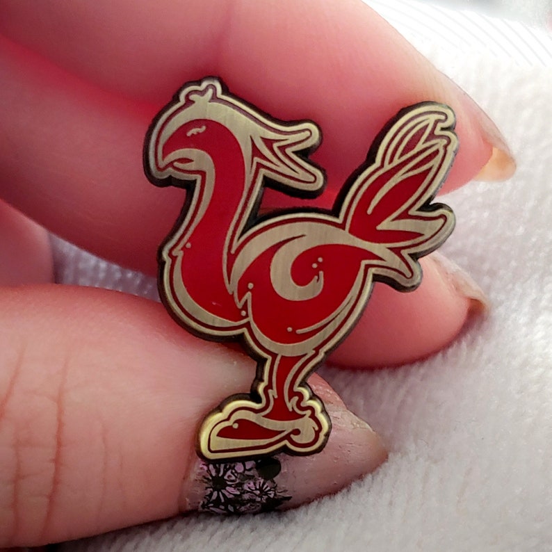 Red Chocobo Mini Pin | Etsy