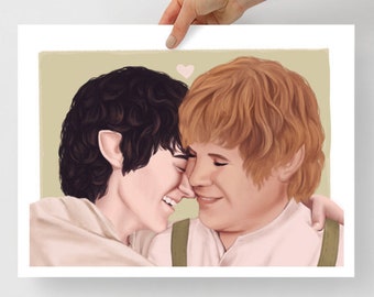 Lord of the Rings Frodo and Sam Print - Etsy