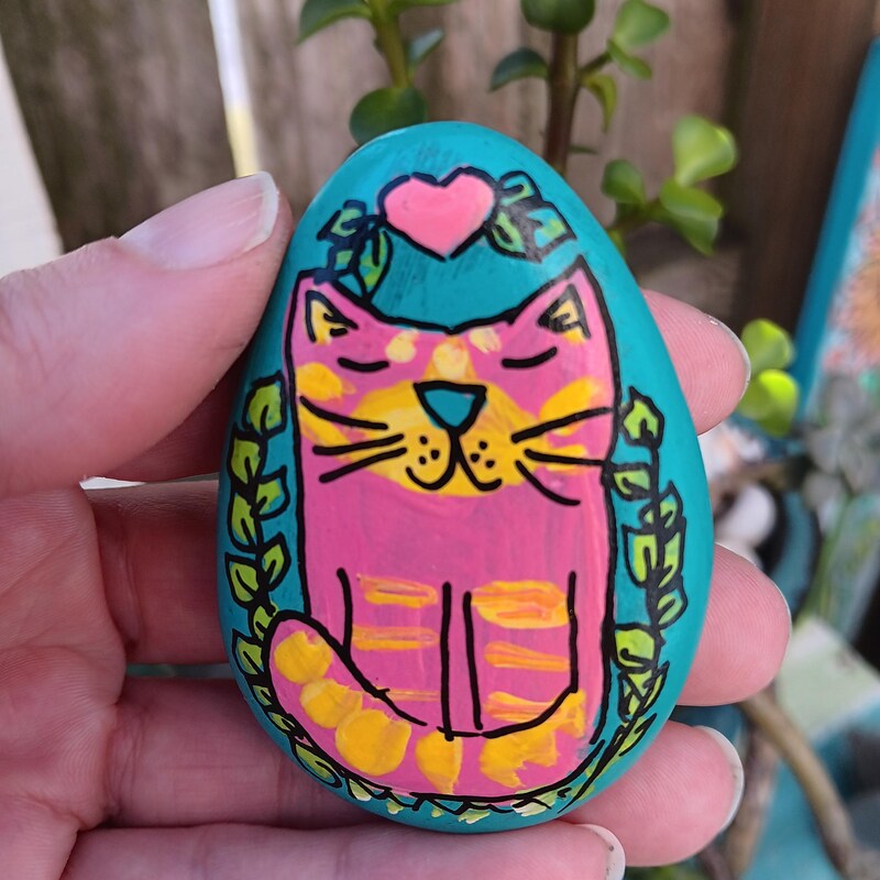 Painted Rocks Cats - Etsy