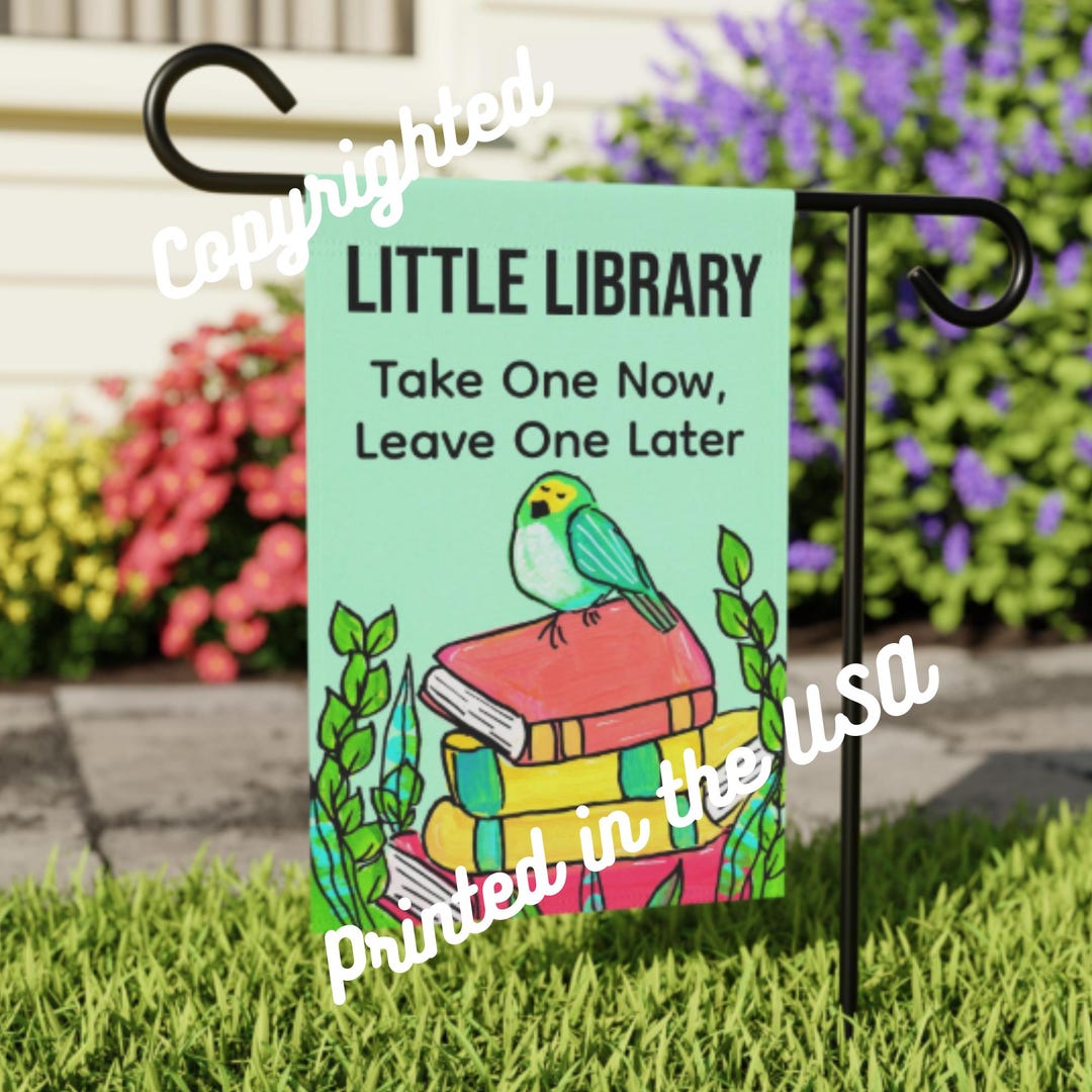 Little Free Library Garden Banner – "take a Book, Leave a Book" (18 X ...