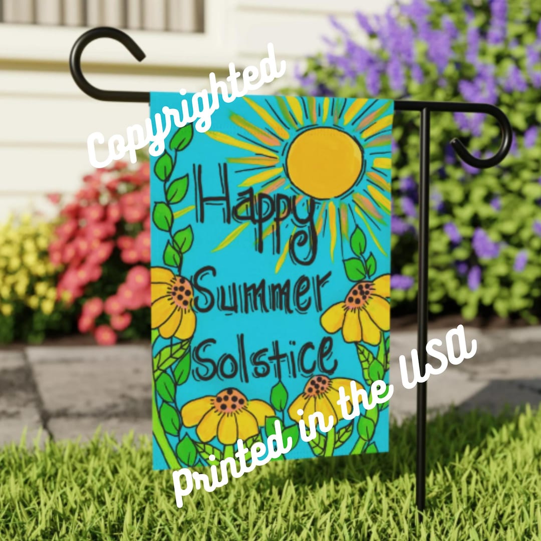 Happy Summer Solstice - Garden Flag - 18 X 12" Flag - Welcome Summer ...
