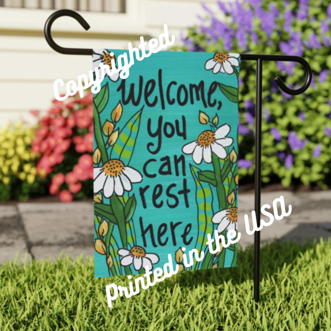 Welcome, You Can Rest Here - Welcome Garden Flag - 18 X 12" Garden ...