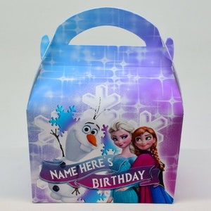 Frozen Childrens Party Box Gift Bag Favour | Etsy