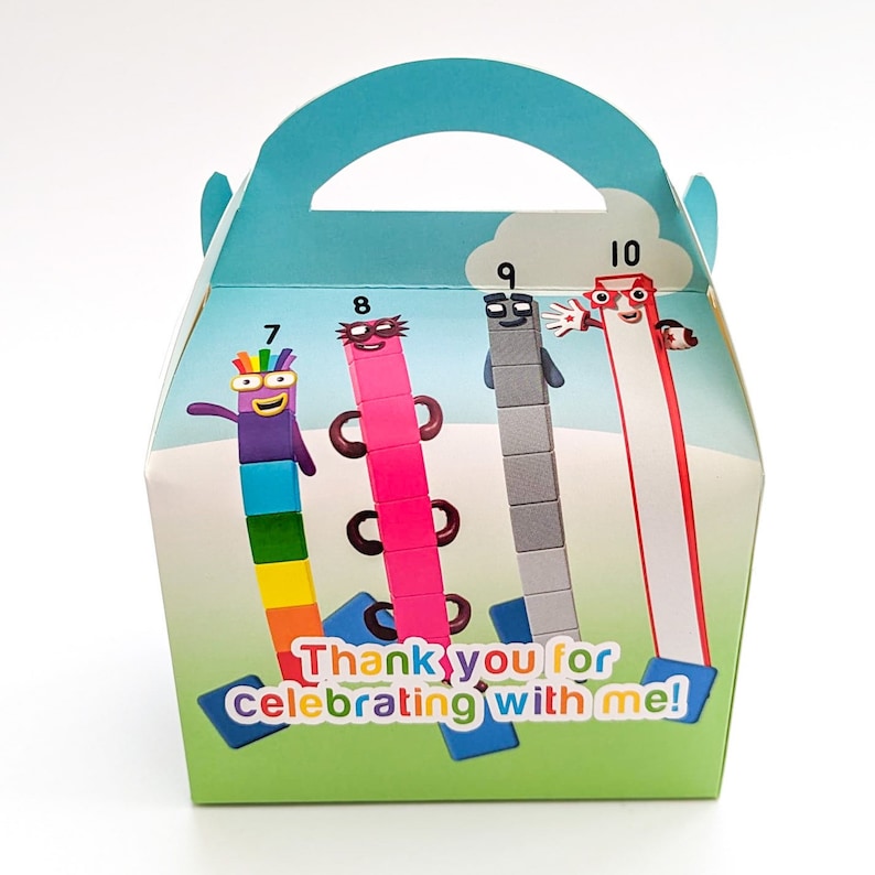 Numberblocks Childrens Party Box Gift Bag Favour - Etsy UK
