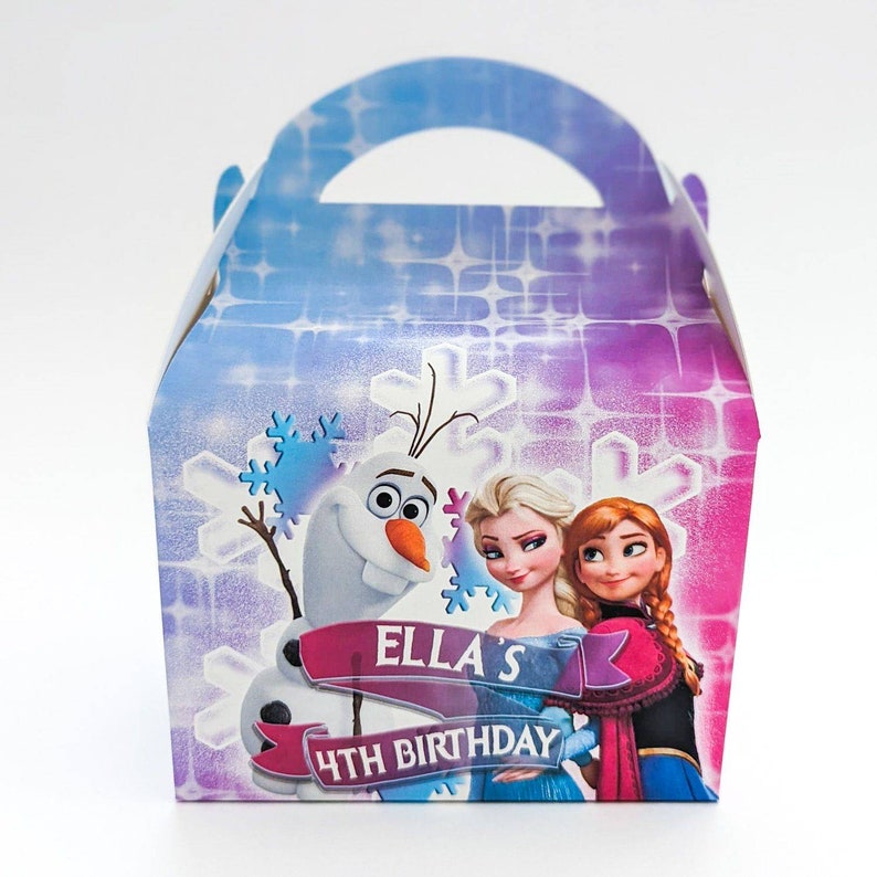Frozen Childrens Party Box Gift Bag Favour | Etsy