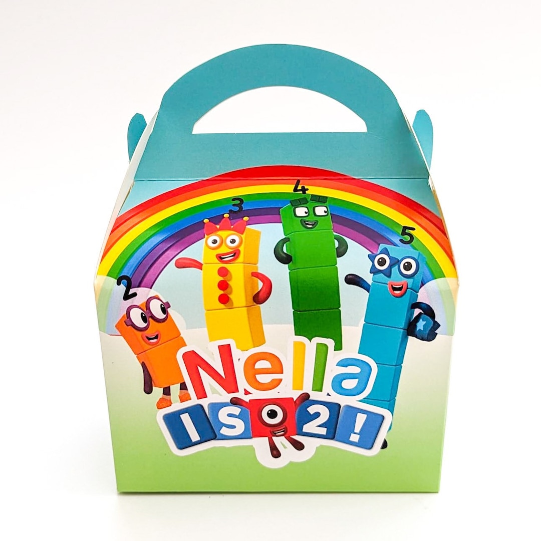 Numberblocks Childrens Party Box Gift Bag Favour - Etsy UK