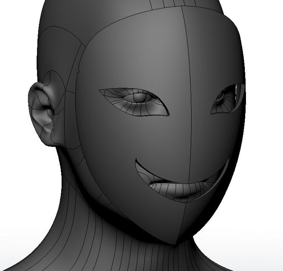 Kakegurui Vice President Mask 3D MODEL - Etsy