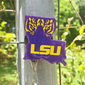 LSU Tigers Badge Reel: Louisiana State Alligator Clip - Etsy