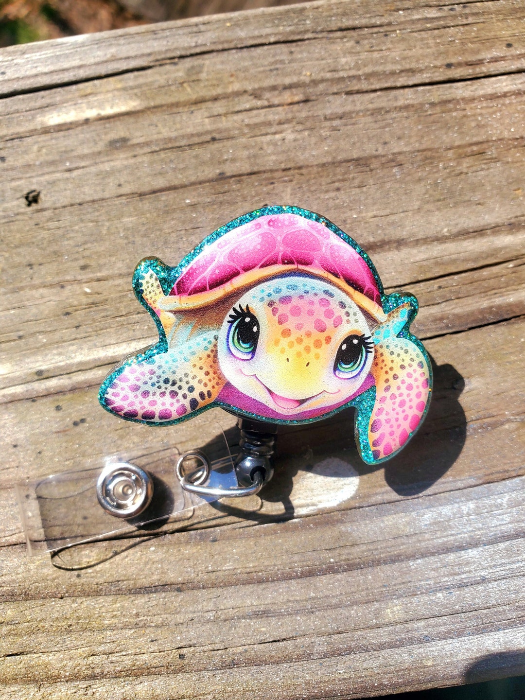 Sea Turtle Badge Reel, Beach Badge Reel, Summer Badge Reel, Turtle ...