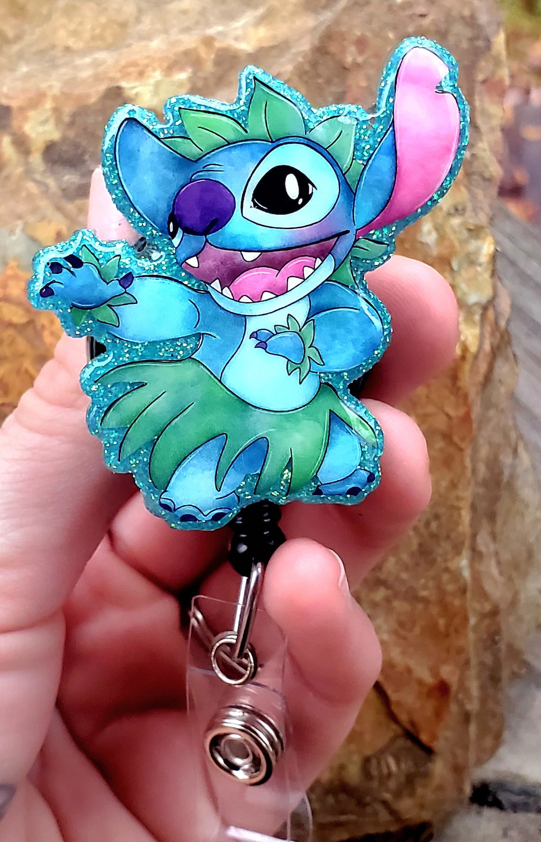 Stitch Inspired, Badge Reel Nurse Badge Reel, Hula Stitch Badge Reel ...