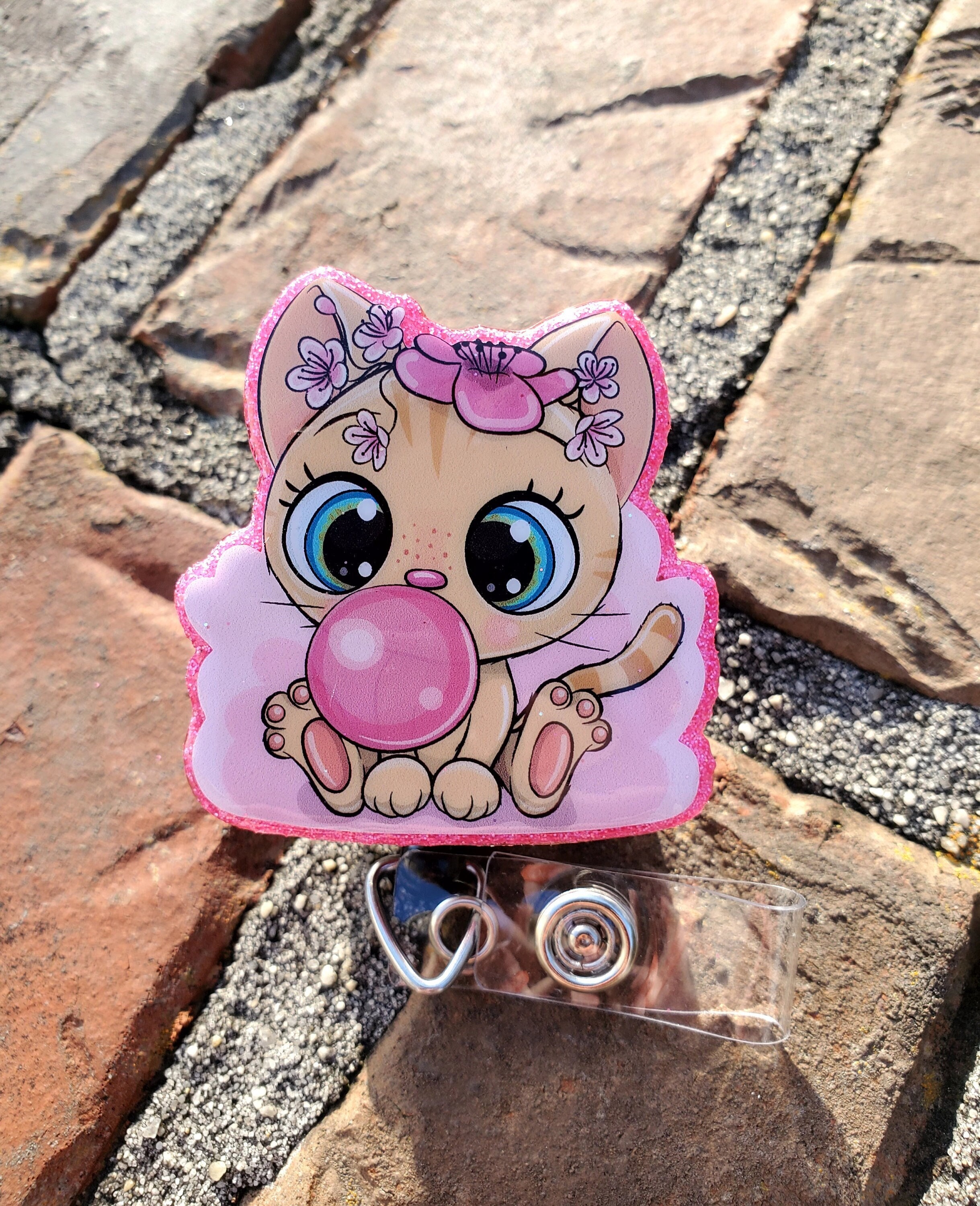 Cat Badge Reel, Cute Cat Badge Reel, Animal Lover, Vet Life, Kitty Kat ...