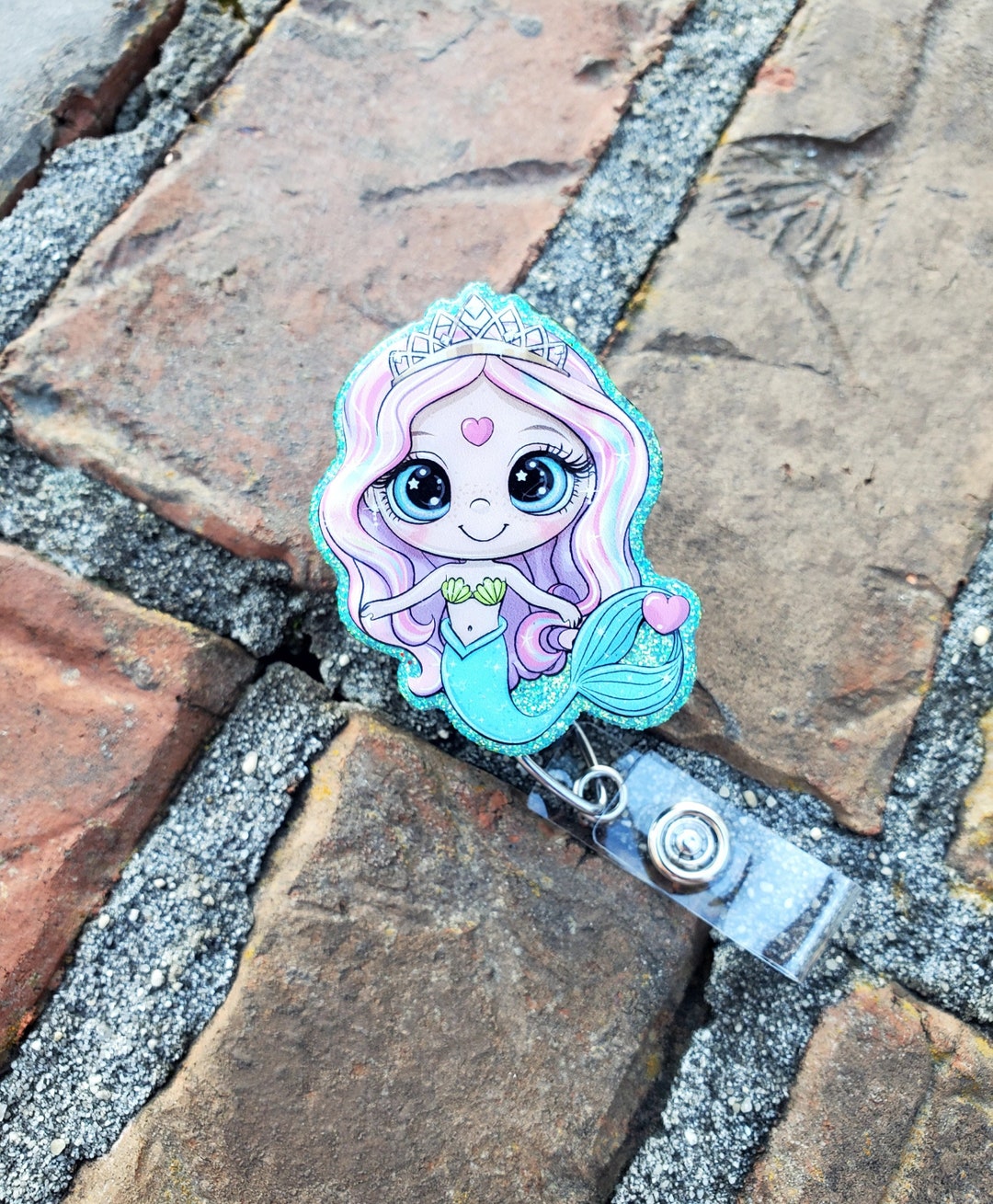Mermaid Badge Reel, Siren Badge Reel, Cute Mermaid, Nurse Badge Reel ...